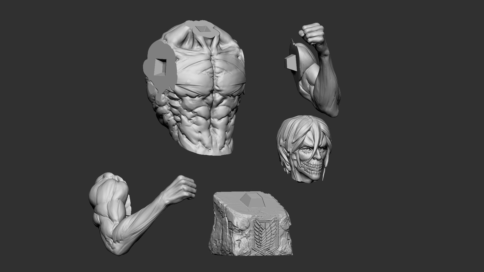 Eren Yeager Titan 3D model 3D printable | CGTrader