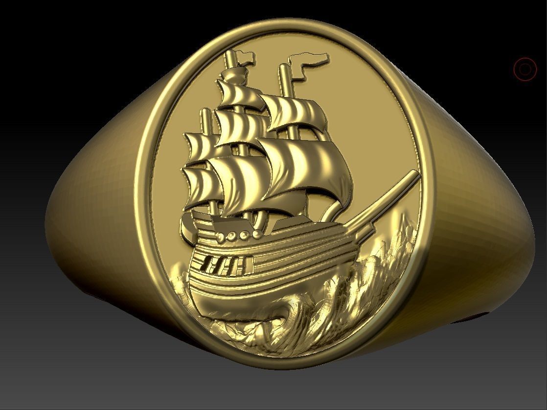 Signet ring 3D model 3D printable | CGTrader