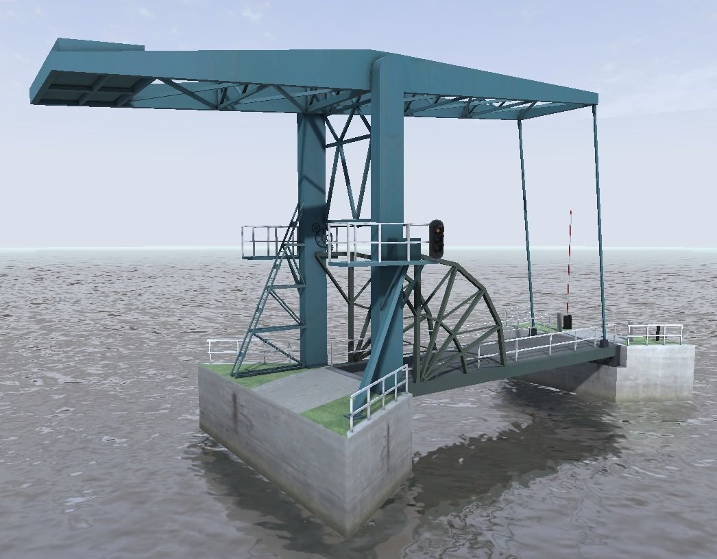 3D model Inland Moveable Small Bridge 3d model VR / AR / low-poly ...