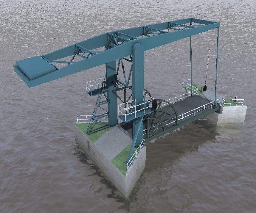 3D model Inland Moveable Small Bridge 3d model VR / AR / low-poly ...