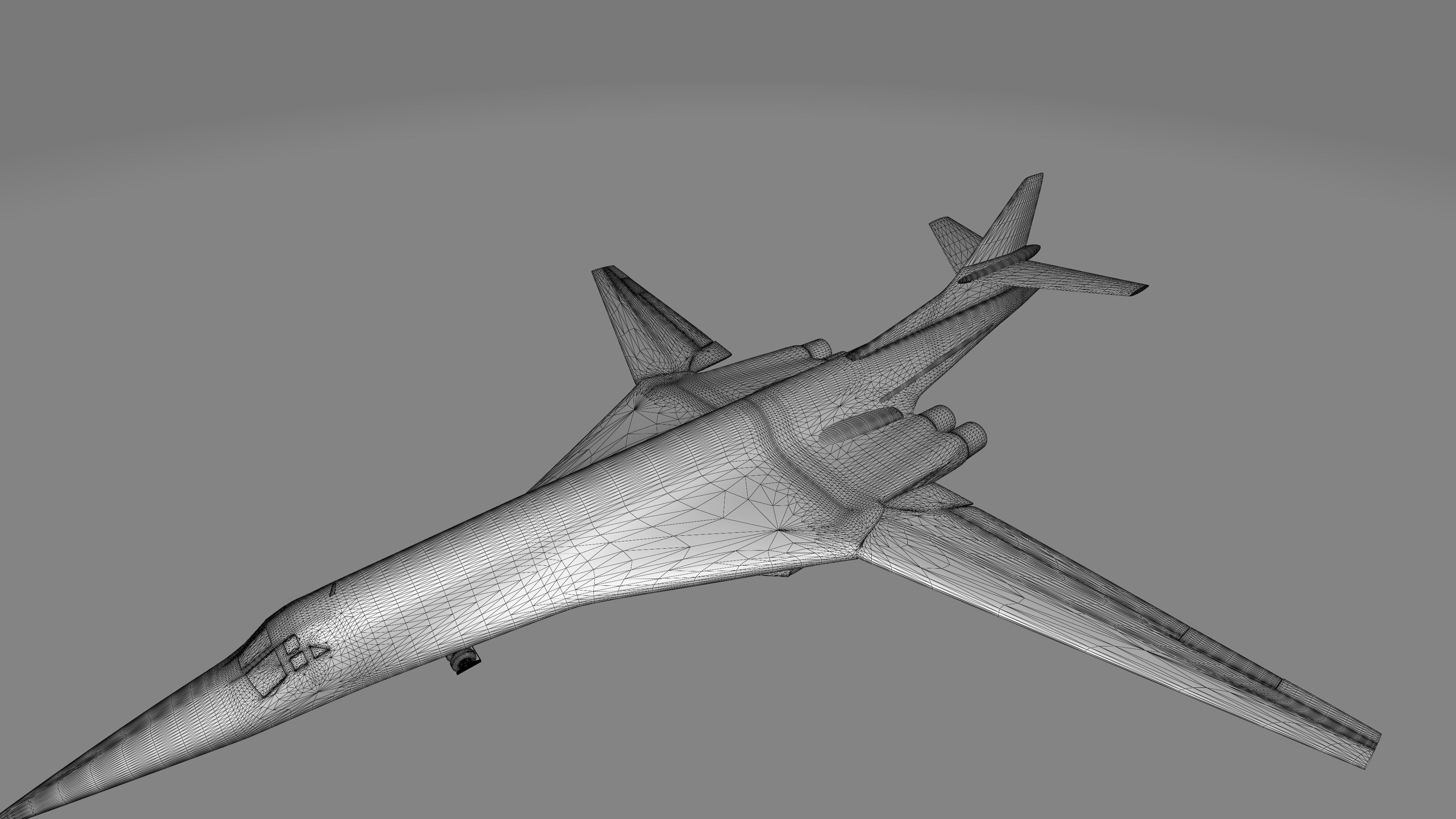 Tu-160 japanese fighter jet free 3D model | CGTrader