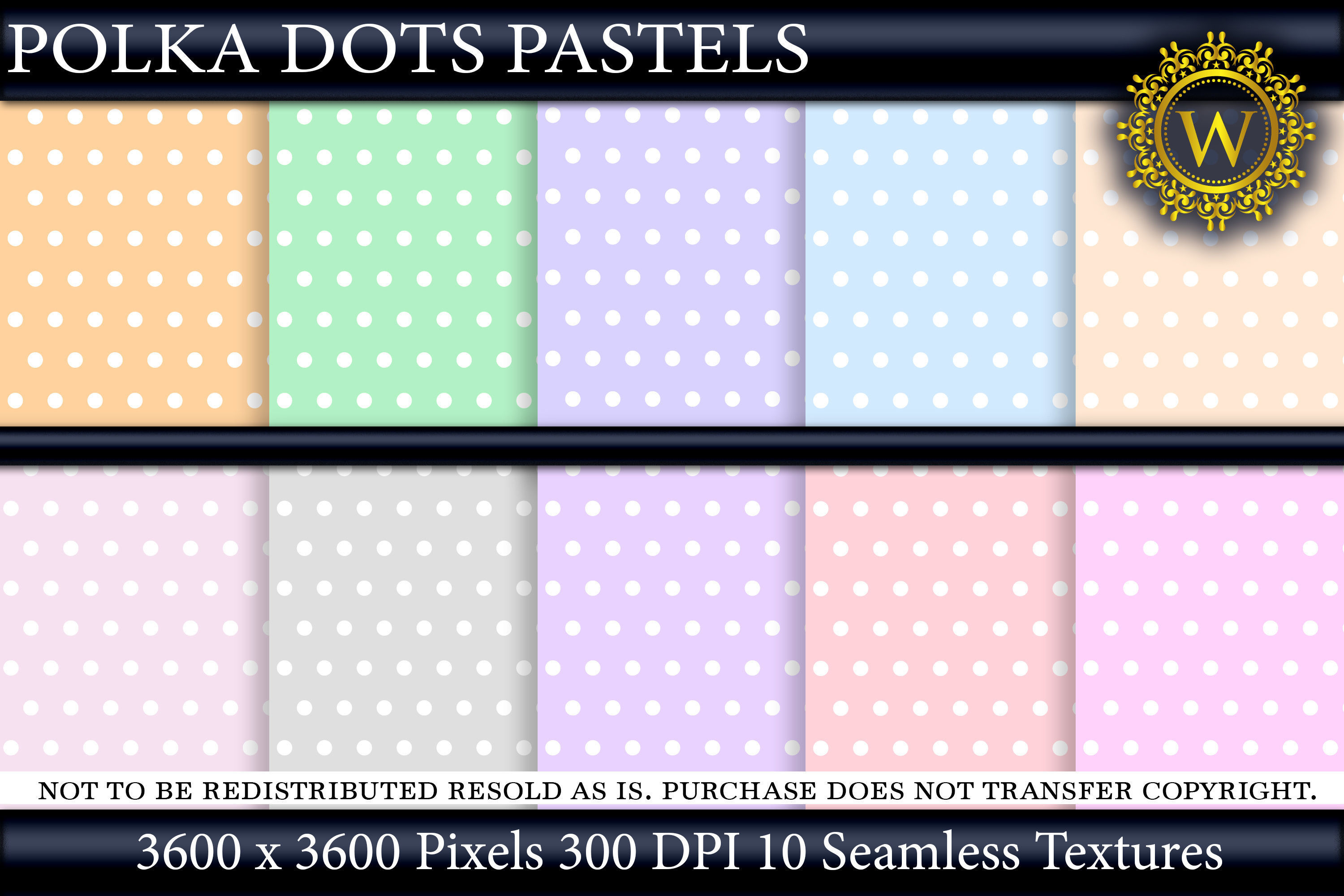Polka Dots Pastels 10 Seamless Textures WONDERWALL Texture | CGTrader