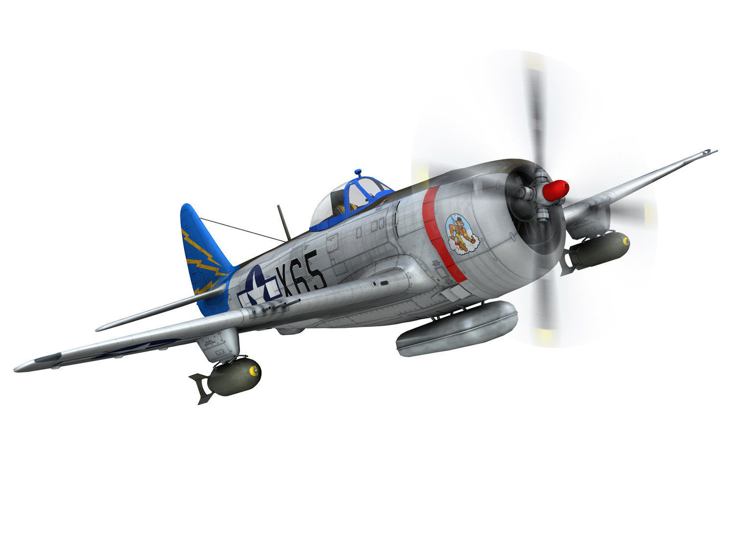 Republic P-47M Thunderbolt - The Trojan Warhorse 3D model | CGTrader