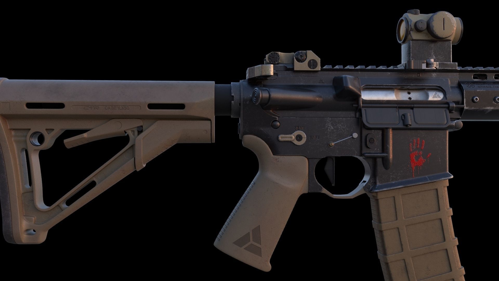 Tactical Rifle 3D model | CGTrader