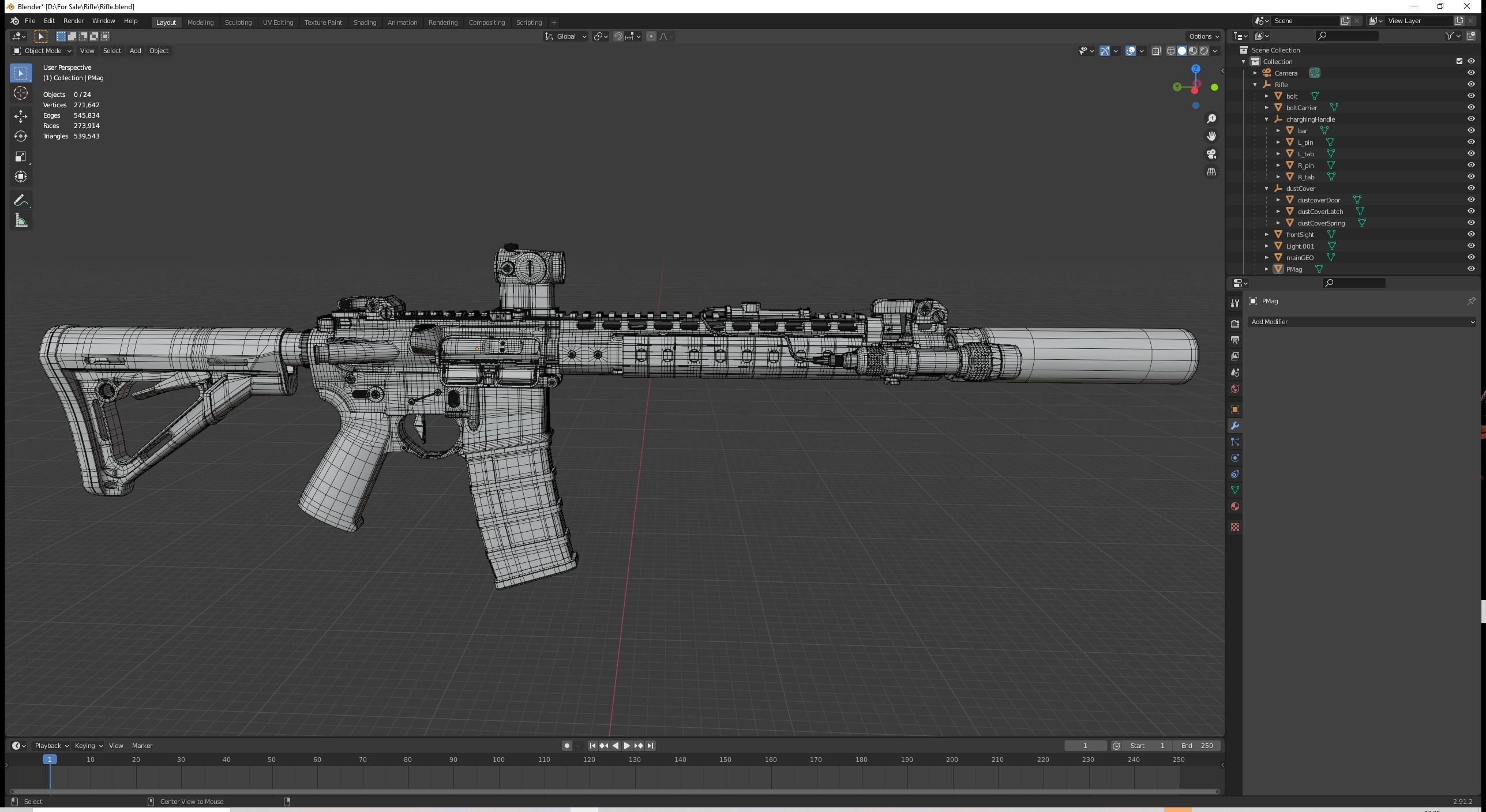 Tactical Rifle 3D model | CGTrader