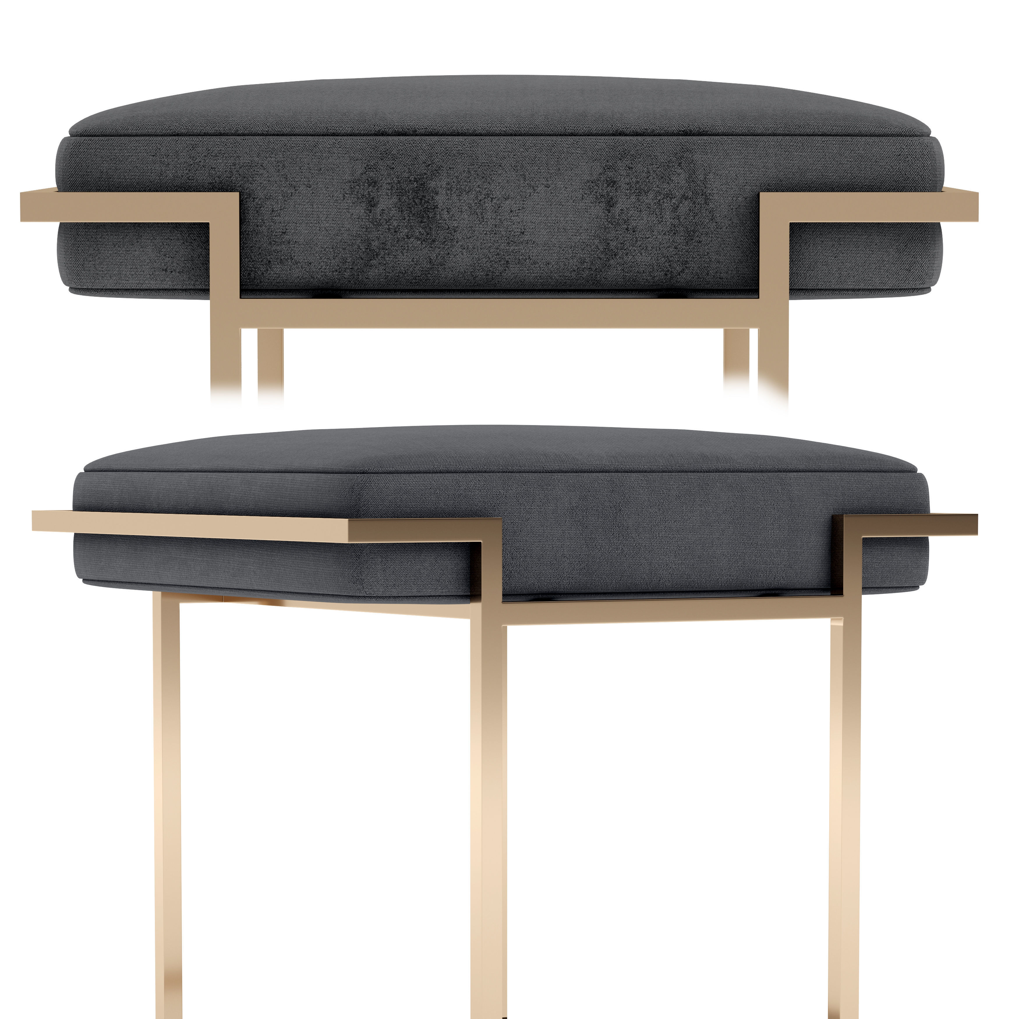 Puff Set 001 3D model | CGTrader