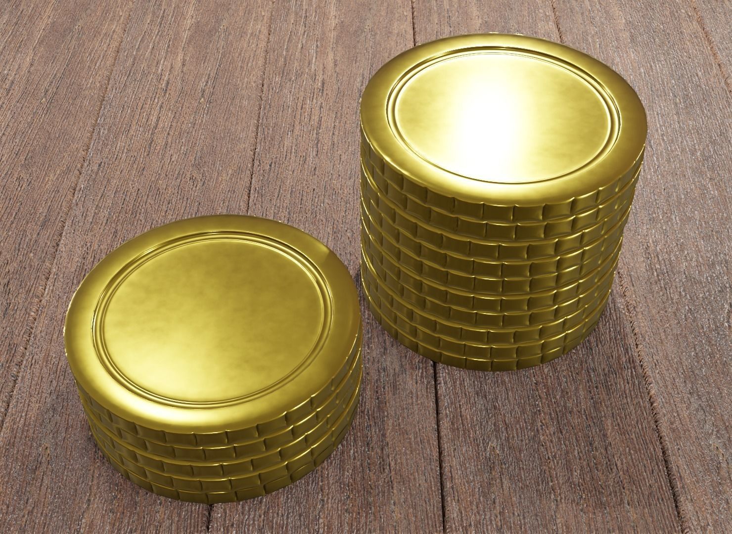 3D model Realistic gold coin - simple gold coin 3d model - PBR VR / AR ...