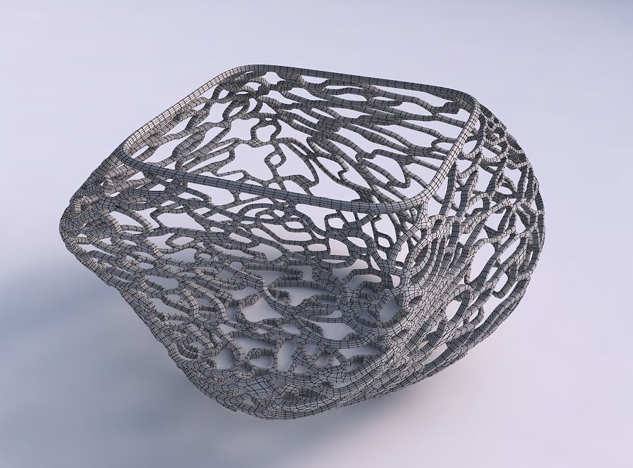 Bowl helix with entangled lattice 3D model 3D printable | CGTrader