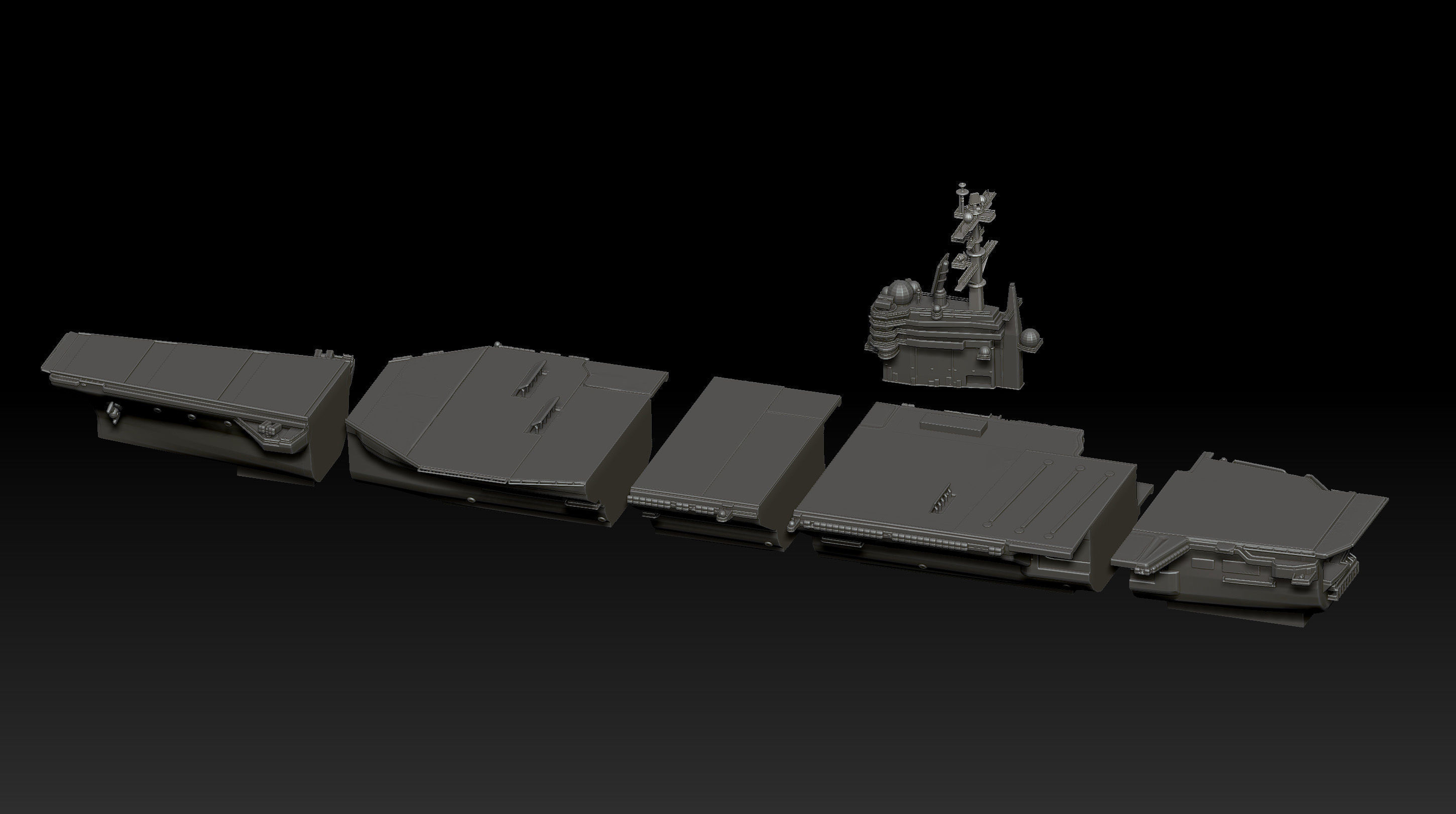 Aircraft Carrier - USS George H W Bush CVN-77 - Nimitz - 3D model 3D ...