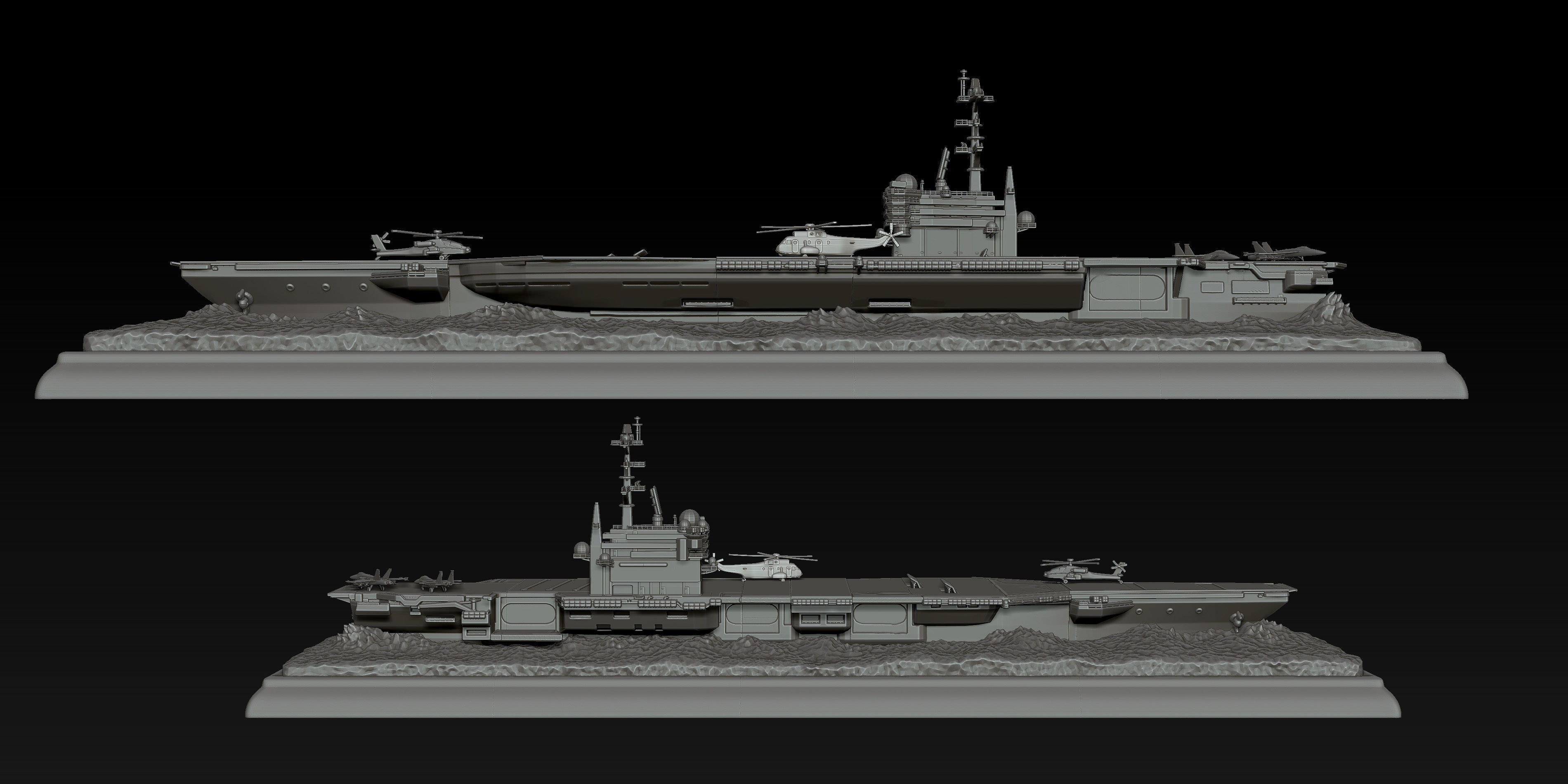 Aircraft Carrier - USS George H W Bush CVN-77 - Nimitz - 3D model 3D ...