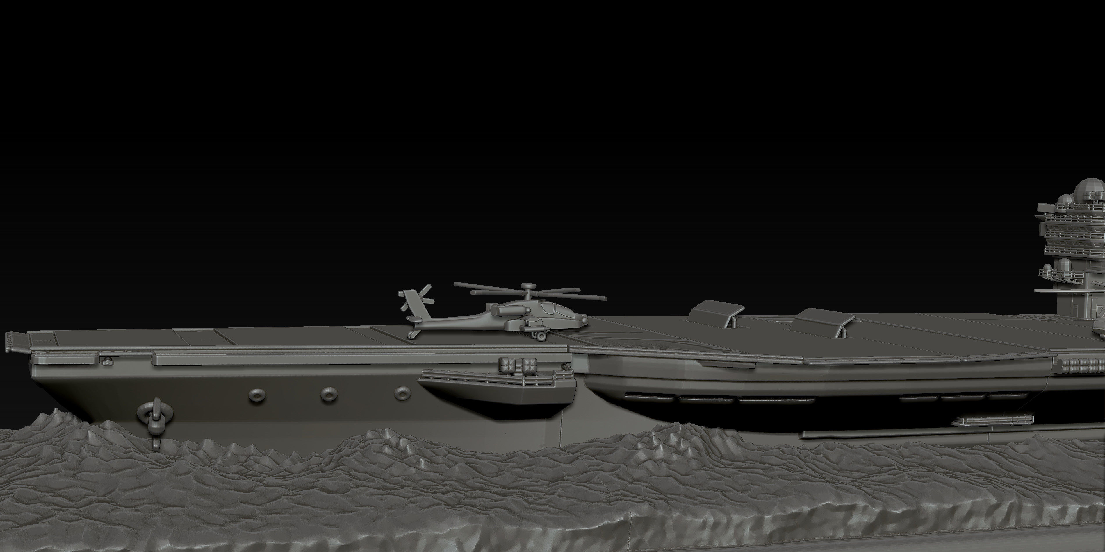 Aircraft Carrier - USS George H W Bush CVN-77 - Nimitz - 3D model 3D ...