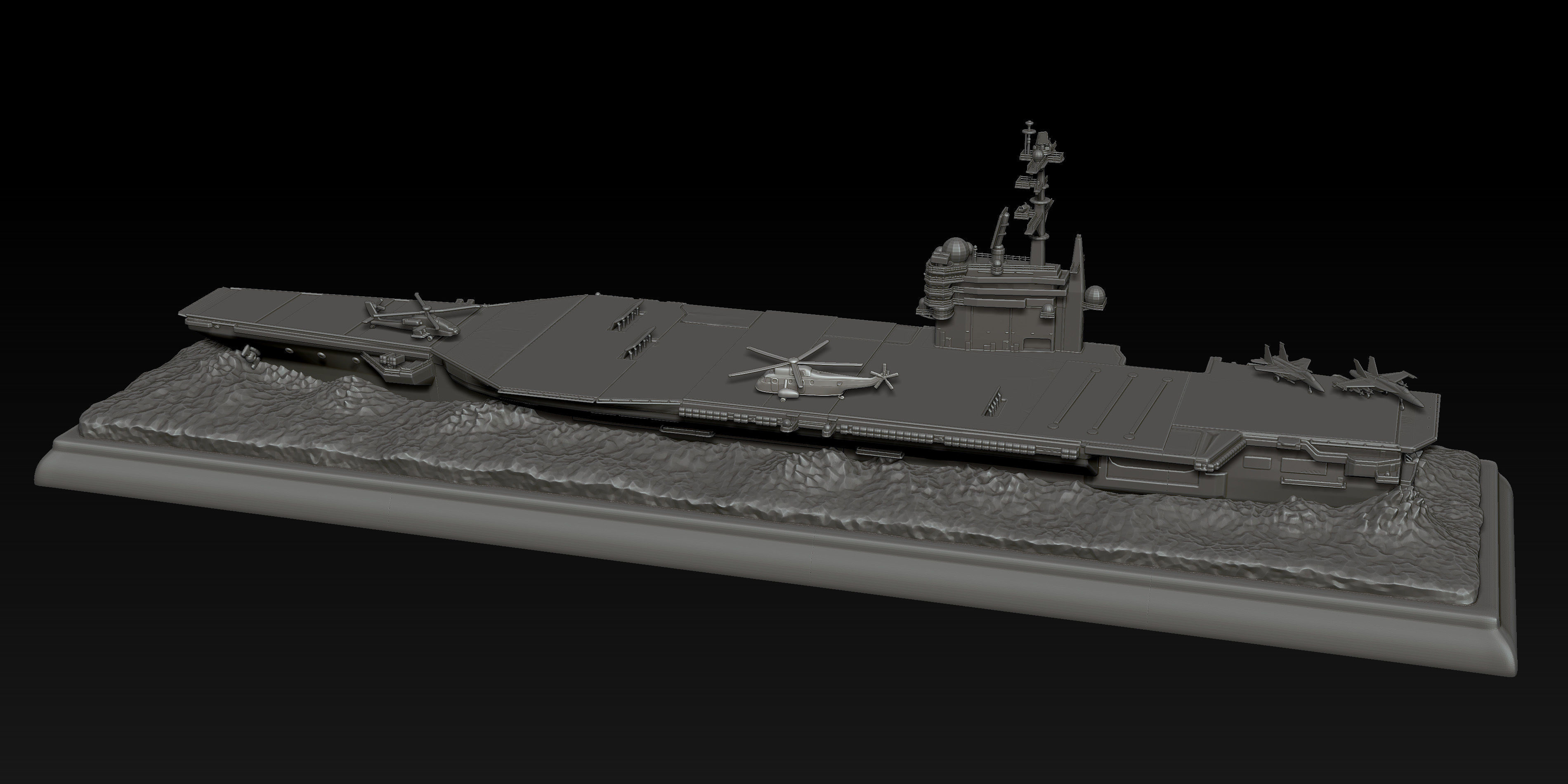 Aircraft Carrier - USS George H W Bush CVN-77 - Nimitz - 3D model 3D ...