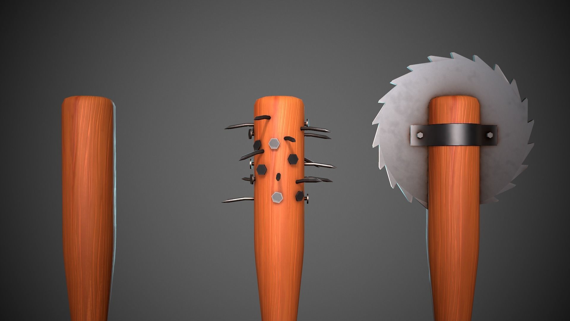 3D model Cartoony Baseball Bat Weapons VR / AR / low-poly | CGTrader