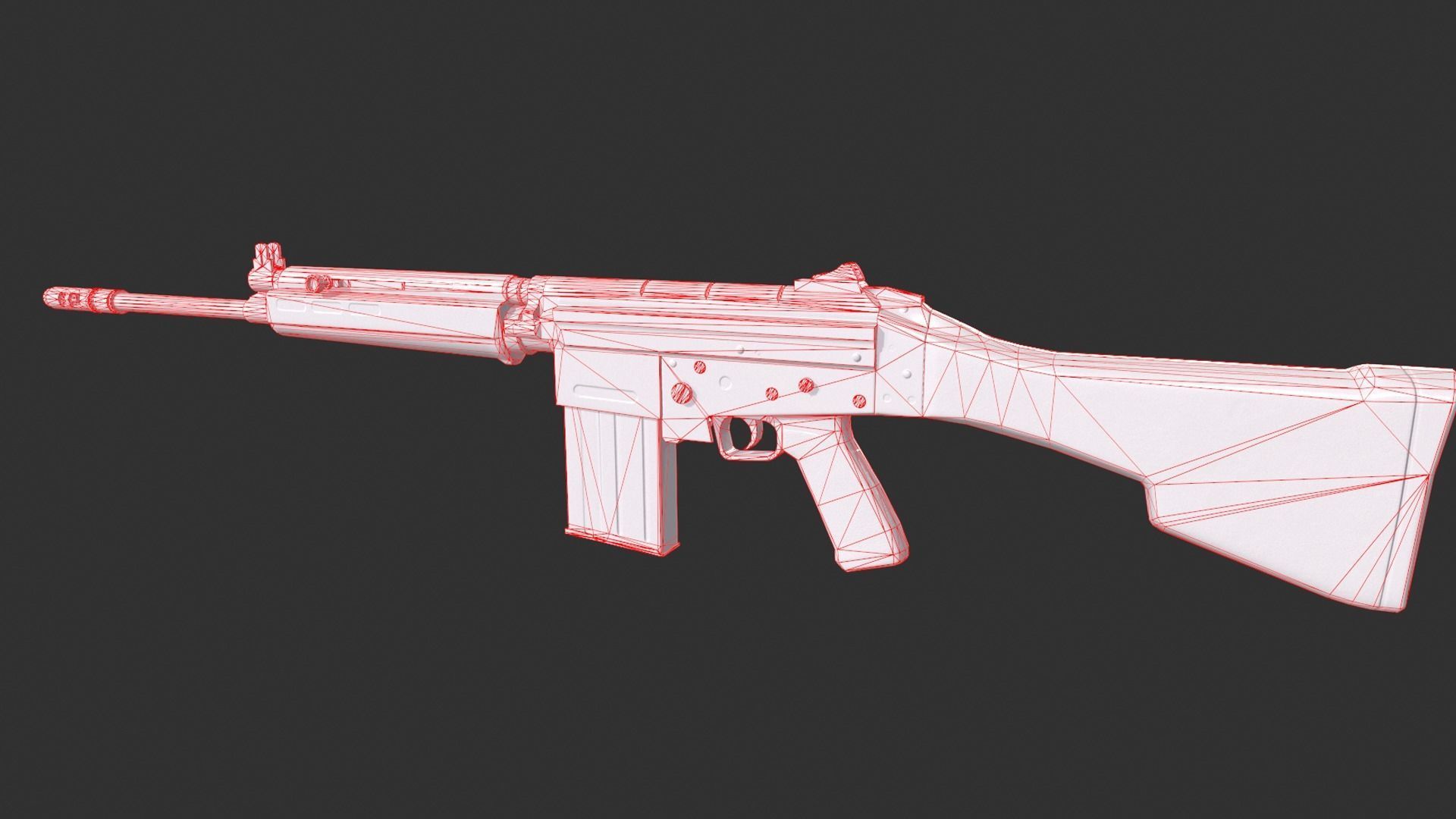 3D model FN-Fal ak - rifle VR / AR / low-poly | CGTrader
