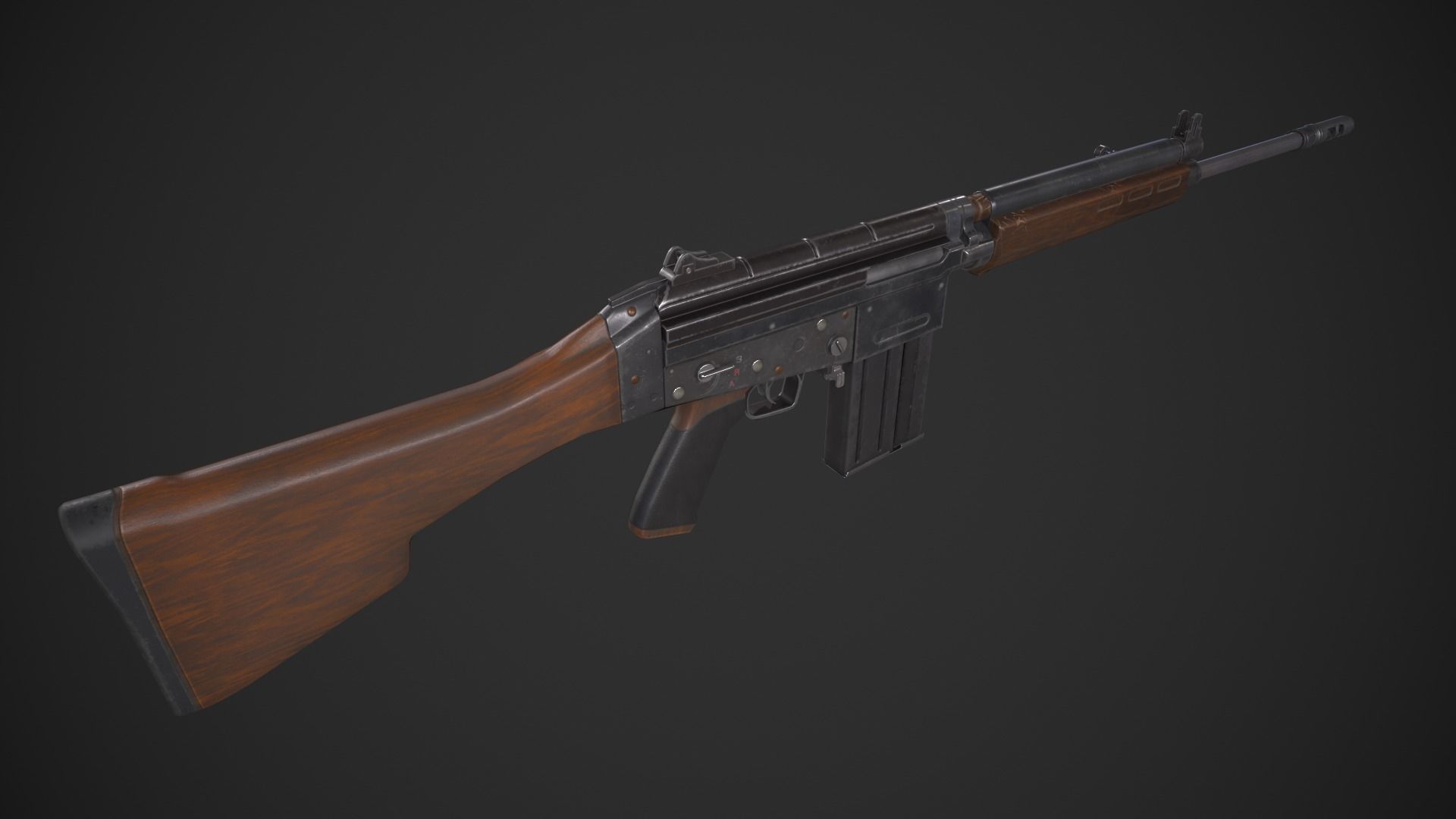 3D model FN-Fal ak - rifle VR / AR / low-poly | CGTrader