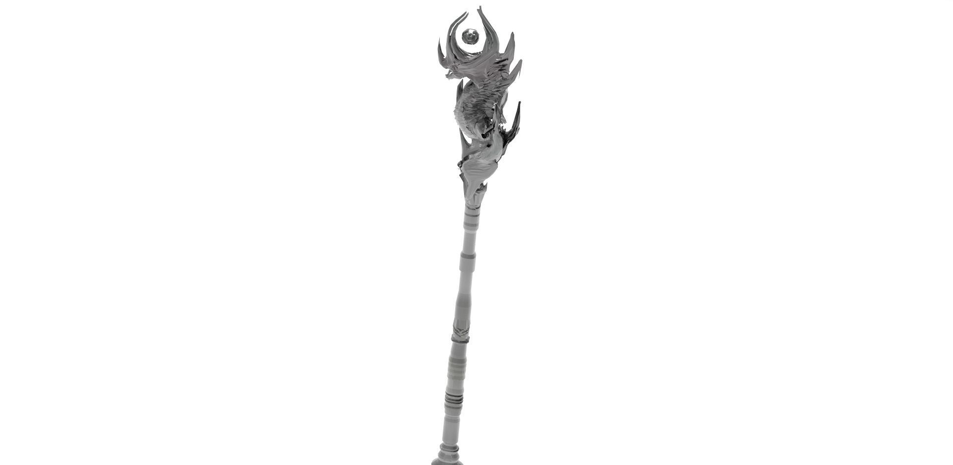 Staff Fantasy Dragon 3D model | CGTrader