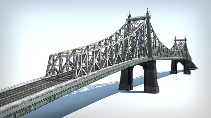 3D model Bridge low poly detailed VR / AR / low-poly | CGTrader