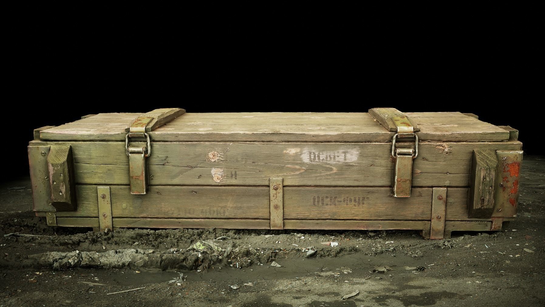 3D model Military wooden army box VR / AR / low-poly | CGTrader