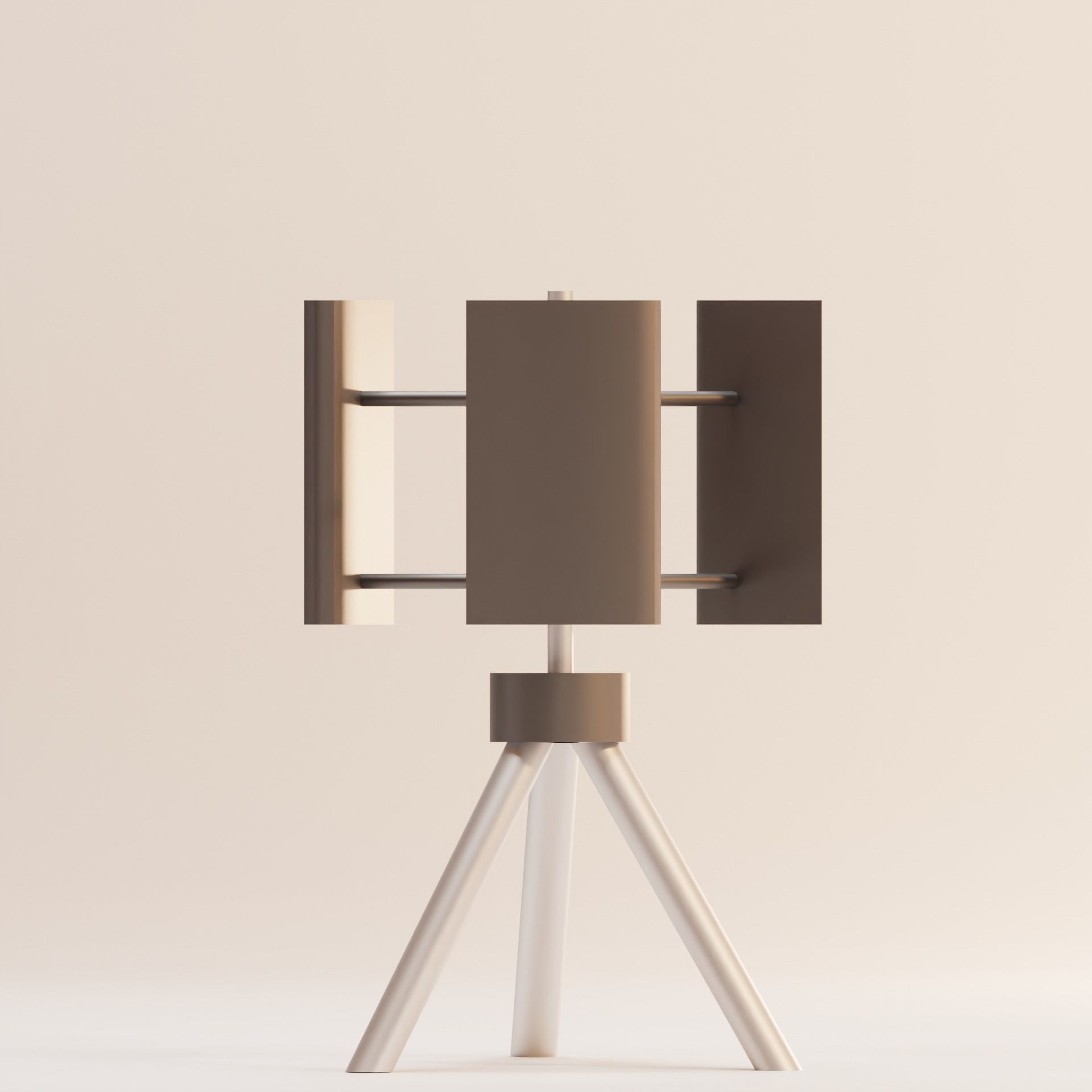 3D model H Type Darrieus Type Vertical Axis Wind Turbine with 3 Blades ...