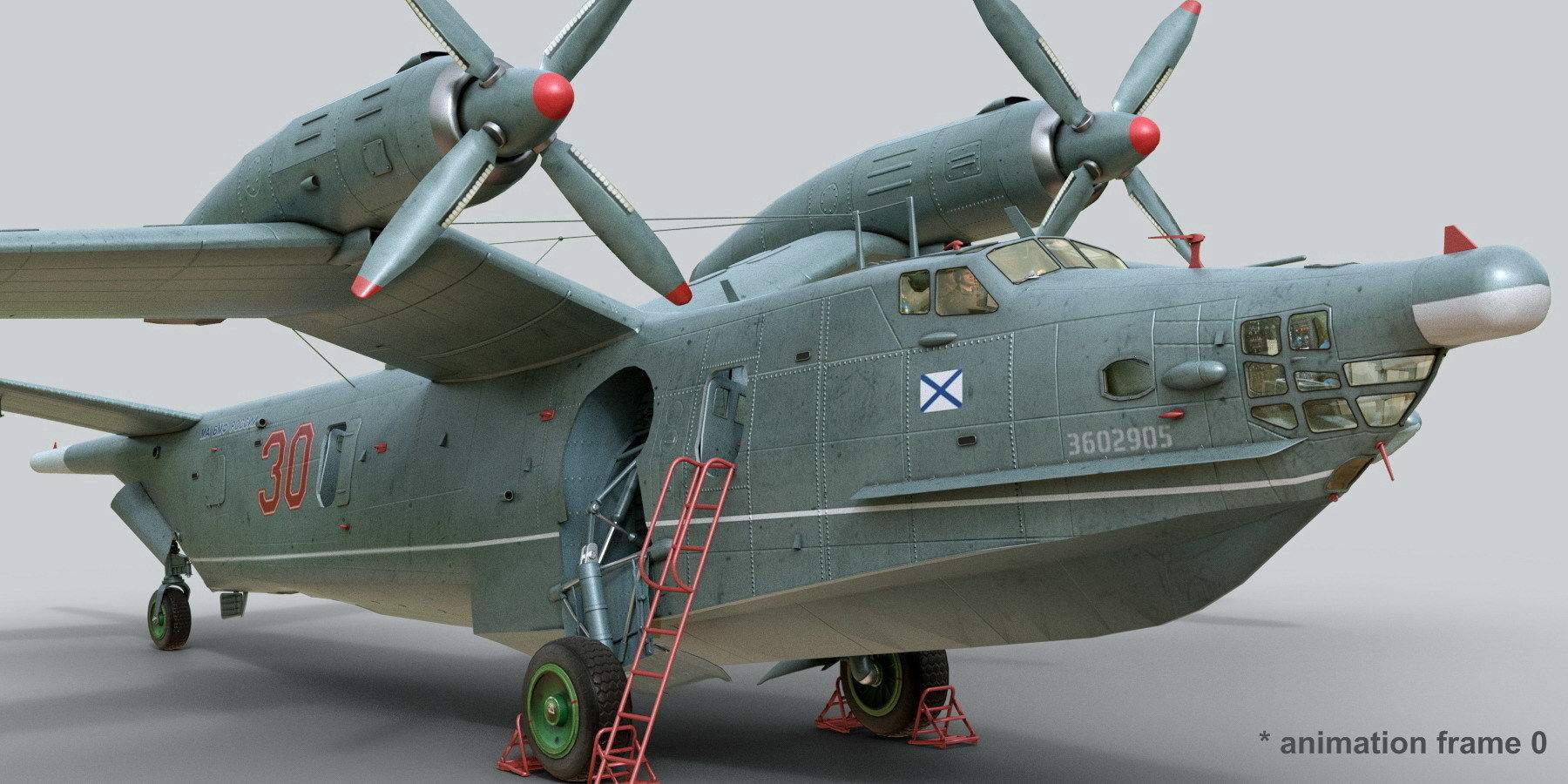 Beriev Be-12 3D model animated | CGTrader