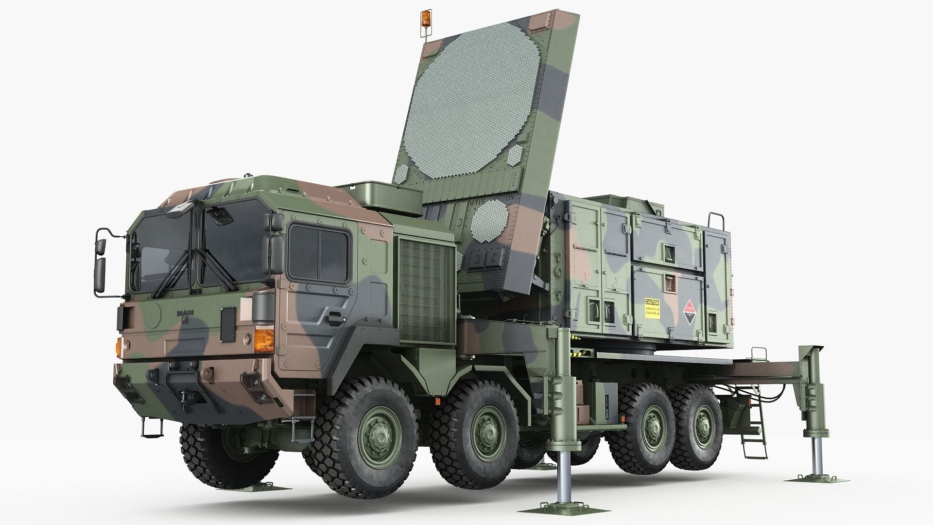 Radar MPQ-53 based on MAN truck chassis 3D model | CGTrader