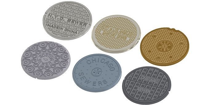 Drink coasters compilation 3D model 3D printable | CGTrader