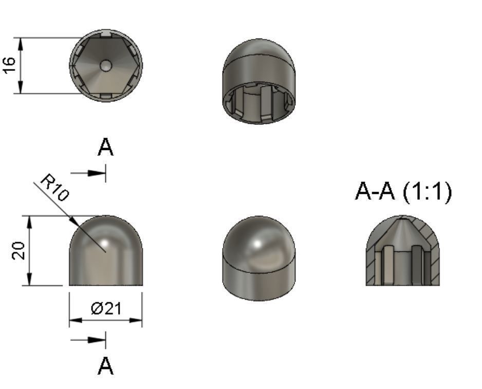 Screw cap cover 3D model 3D printable | CGTrader