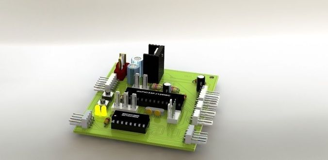 Motor Control Module Circuit free 3D model | CGTrader