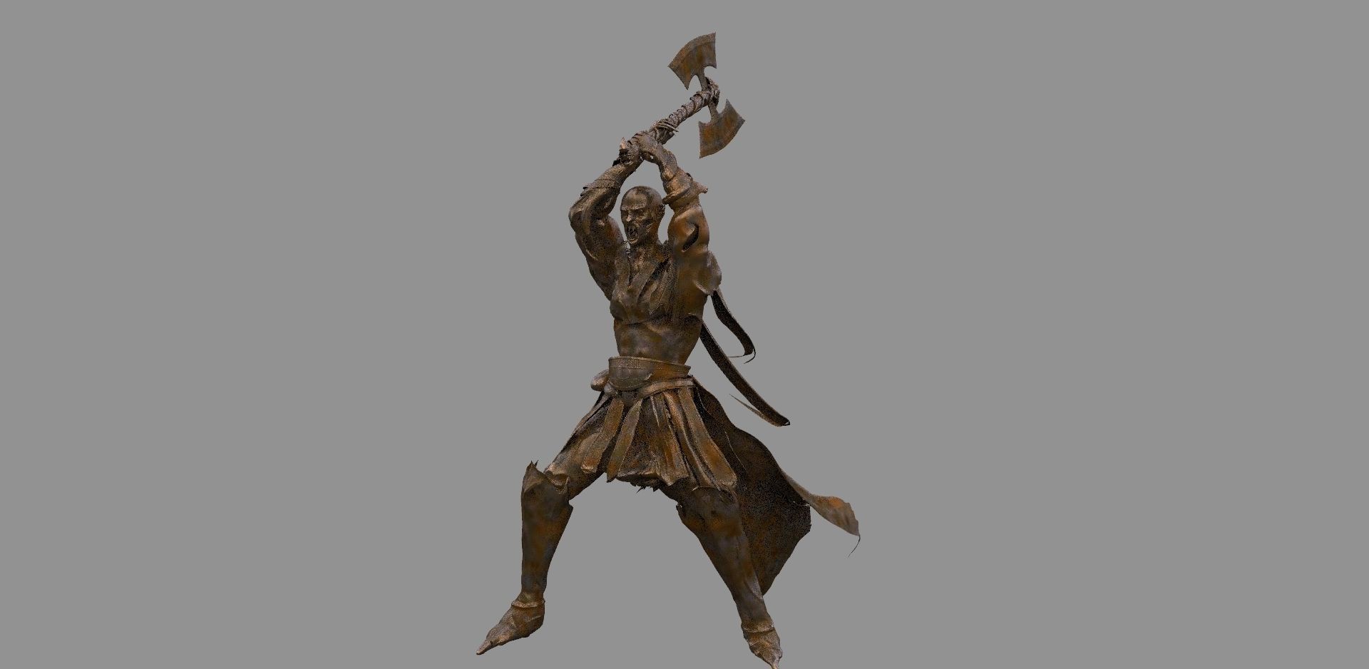 Giant Axe man statue 3D model | CGTrader