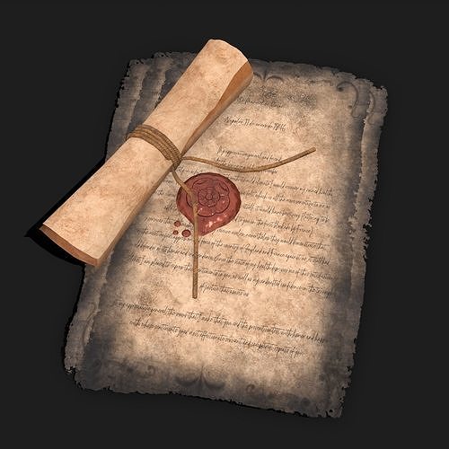 3D model Medieval Elegant Papers VR / AR / low-poly | CGTrader