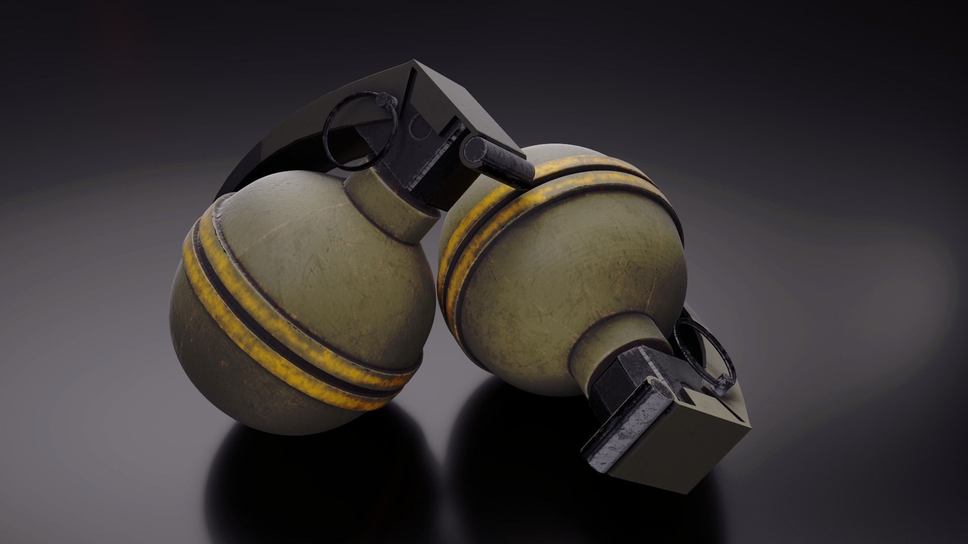 frag grenade weapon 3D model | CGTrader
