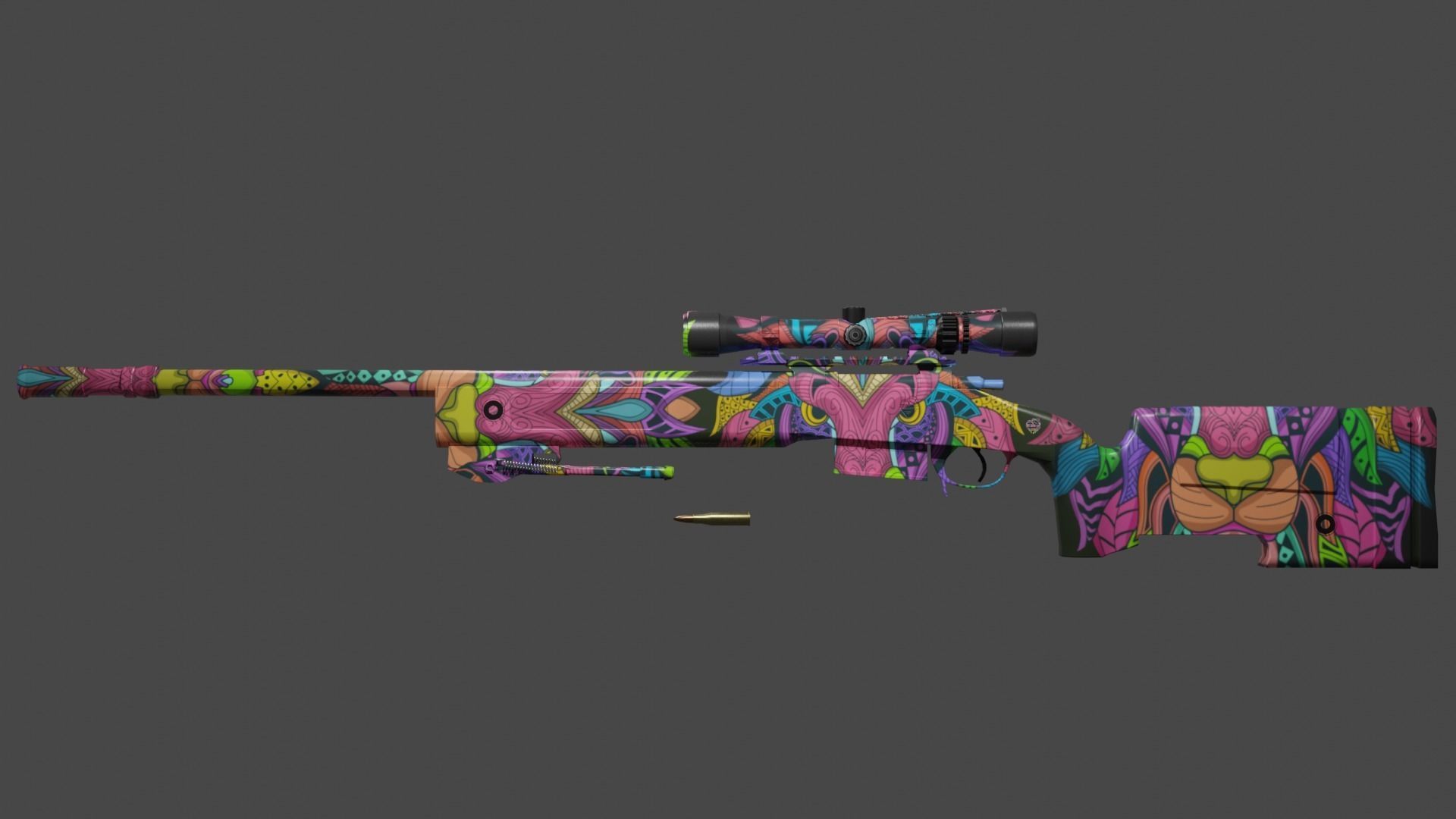 3D model Awm Sniper Rifle VR / AR / low-poly | CGTrader