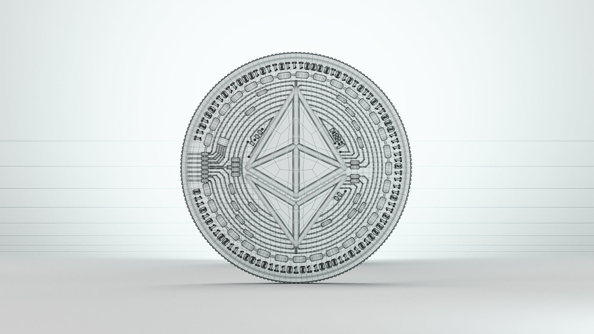Ethereum ETH Coin Gold 3D model | CGTrader