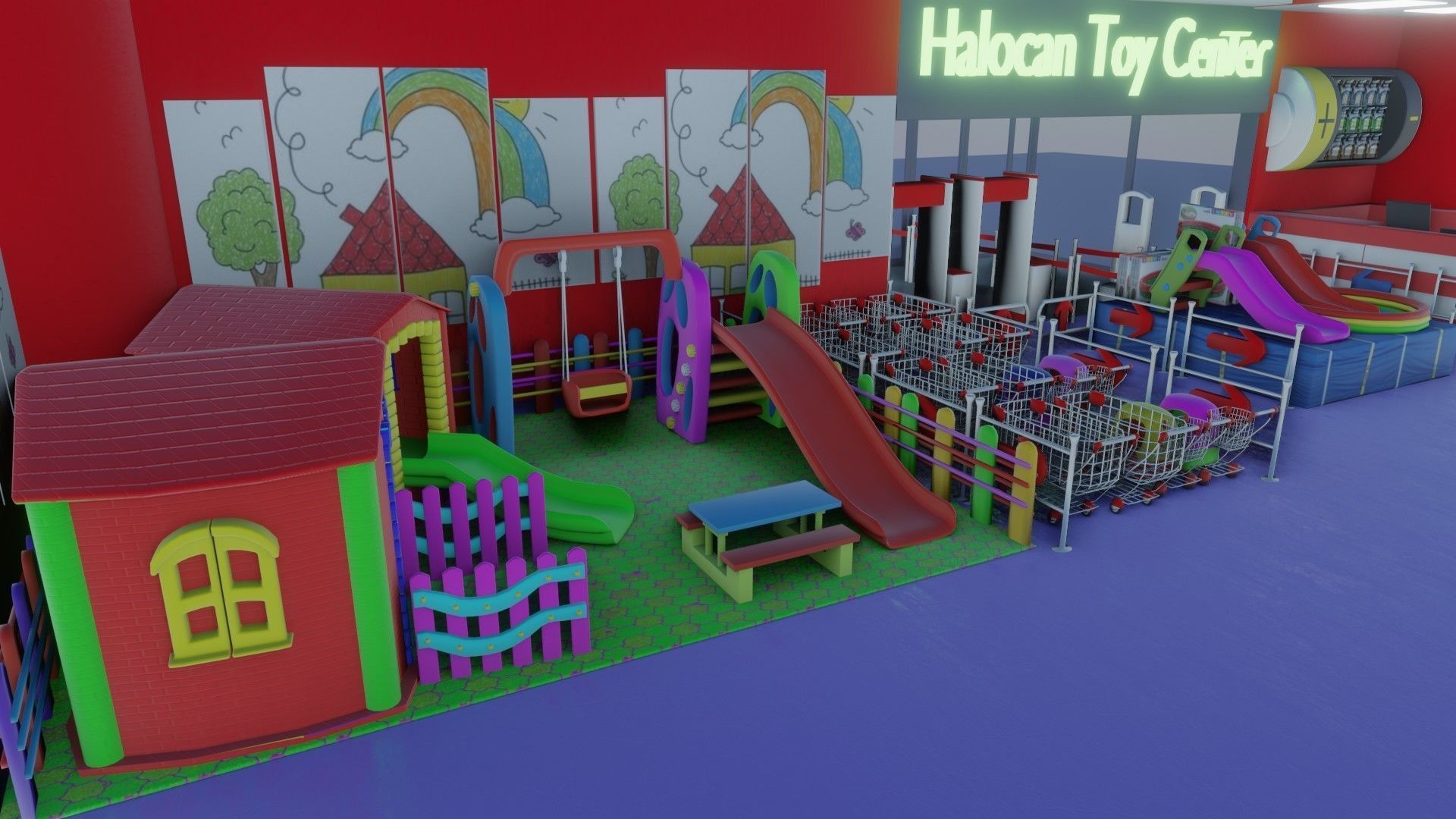 Big Toy Center 3D 3D model animated | CGTrader