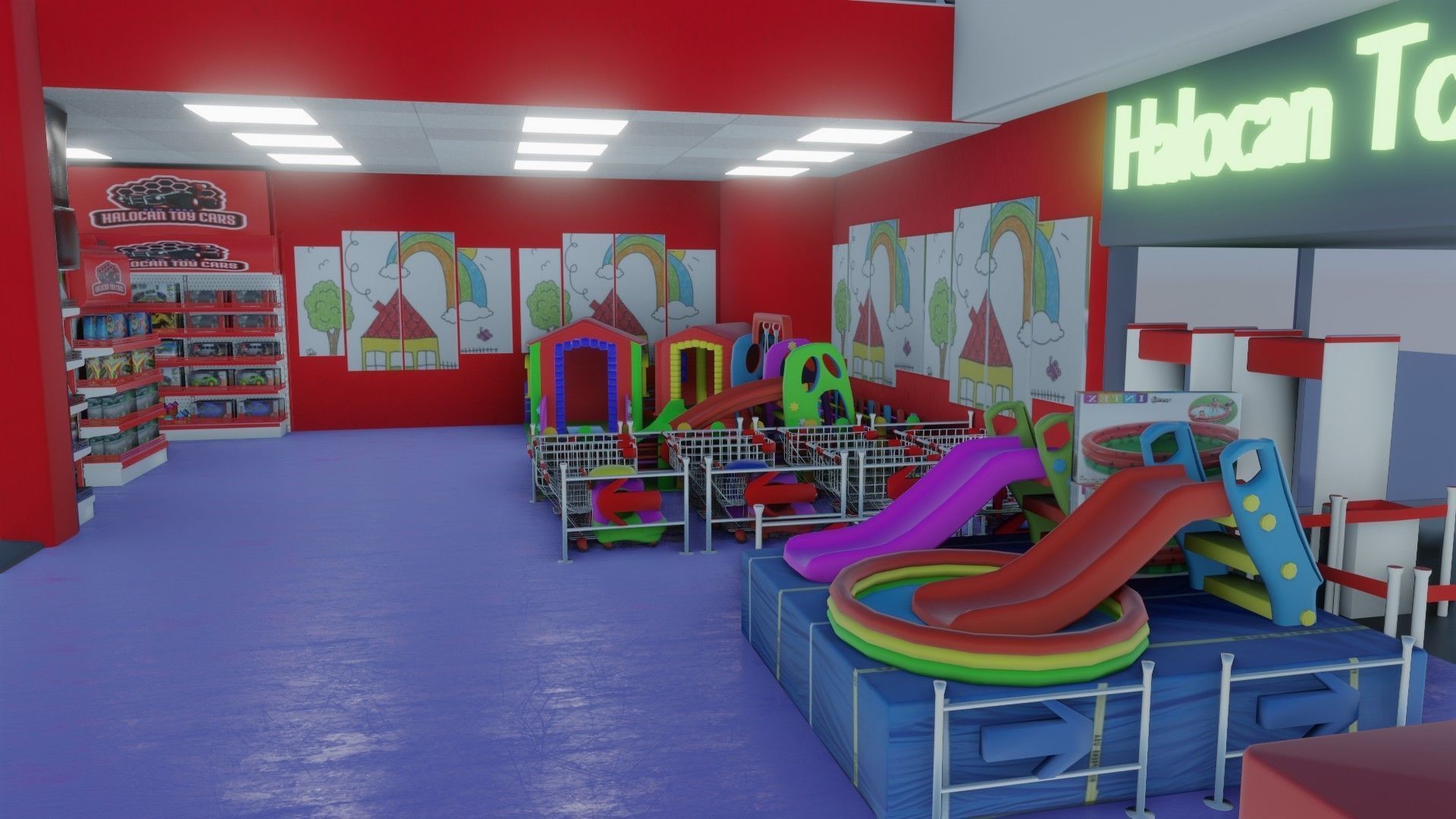 Big Toy Center 3D 3D model animated | CGTrader