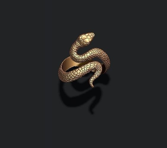 Snake ring 3D model 3D printable | CGTrader