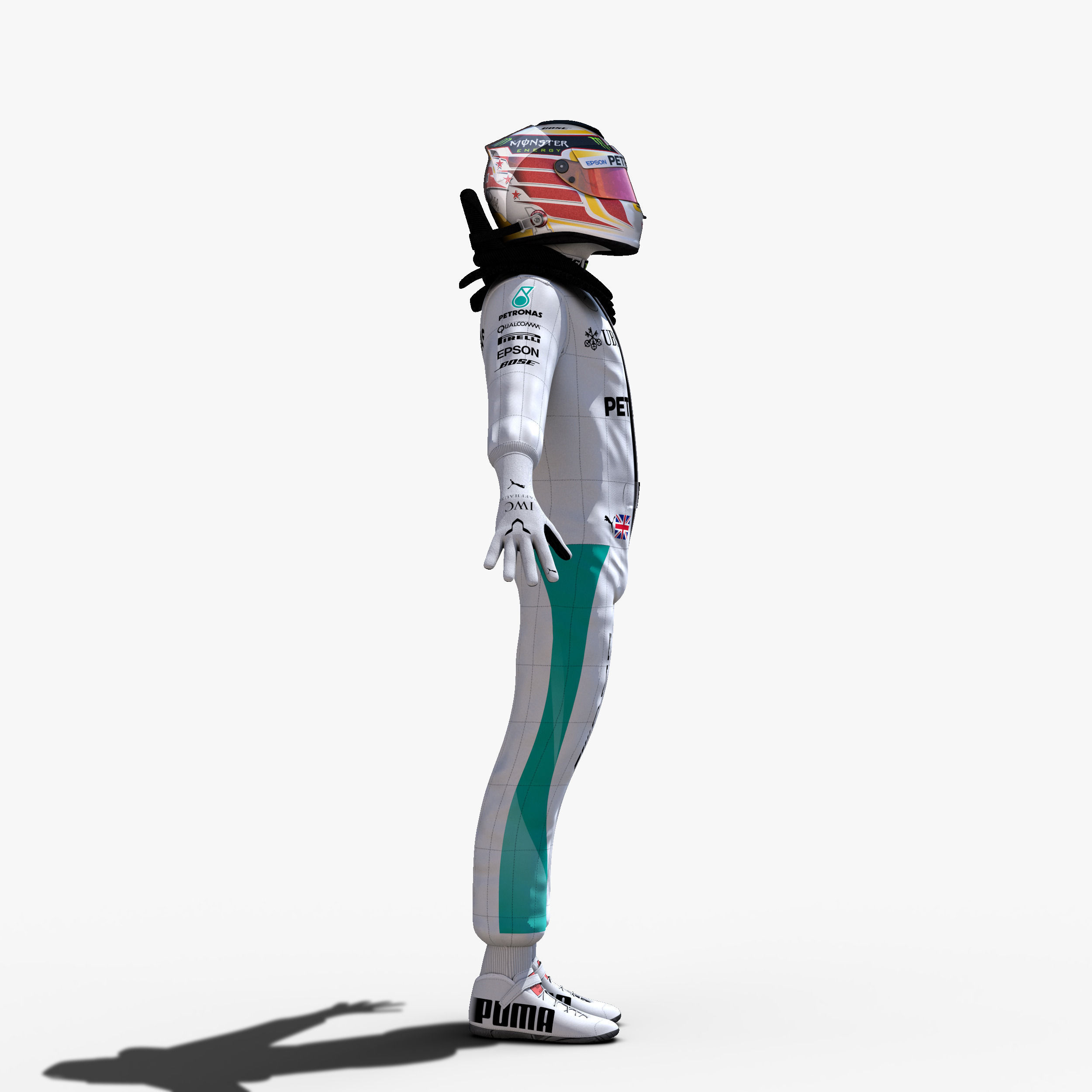 3D model Lewis Hamilton 2016 VR / AR / low-poly rigged | CGTrader