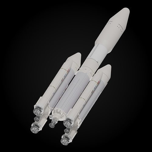 Ariane 543C rocket 3D model | CGTrader