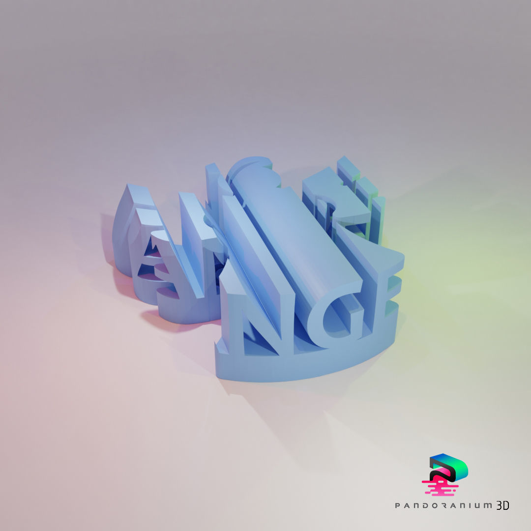 3D Word Shape - Angel 3D model 3D printable | CGTrader