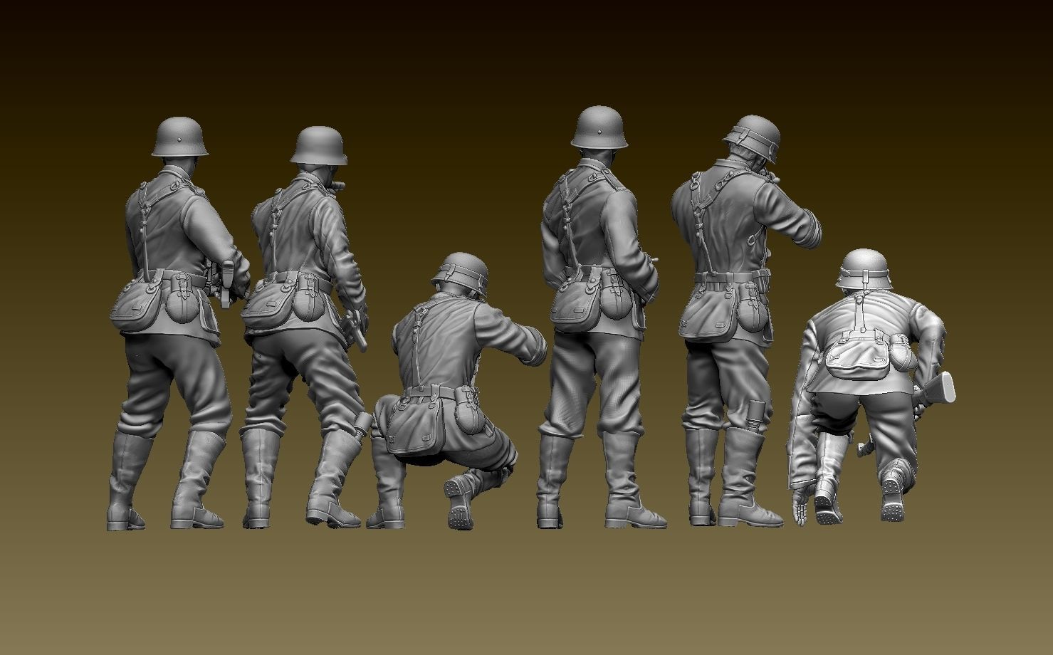 German soldiers 3D model 3D printable | CGTrader