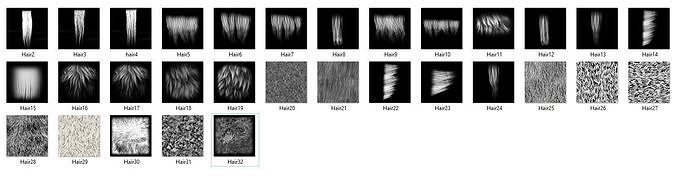 Hair Fur Alphas for Substance Painter 3D model | CGTrader