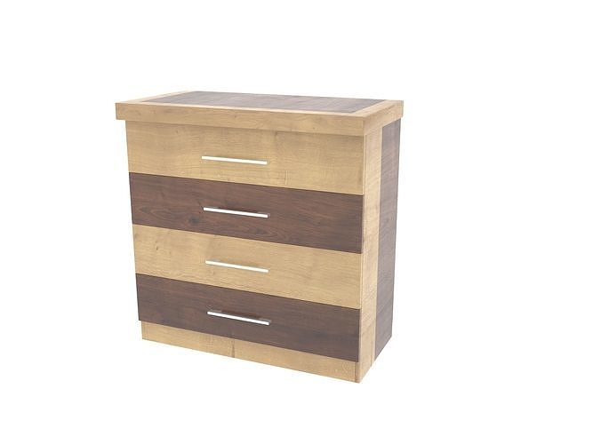 3D model The Drawer chest of drawers with three drawers VR / AR / low ...