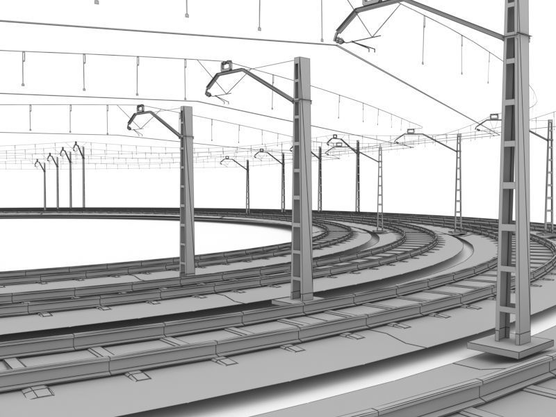 Circle Train Rail 3D model | CGTrader