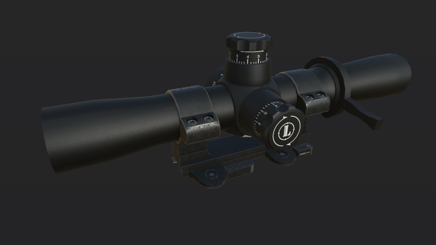 3D model LaRue Tactical PREDAT OBR 7-62mm Rifle PBR VR-AR VR / AR / low ...