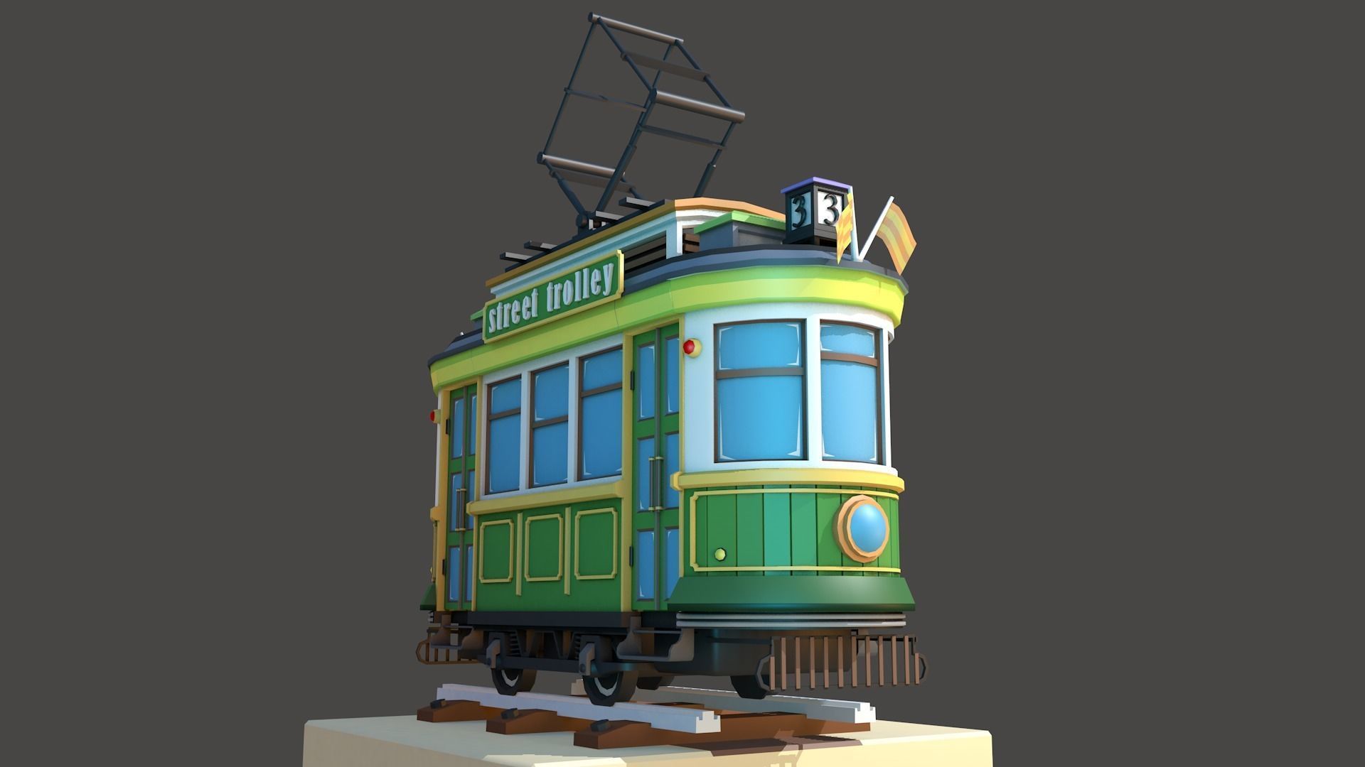 3D model Classic City Tram VR / AR / low-poly | CGTrader