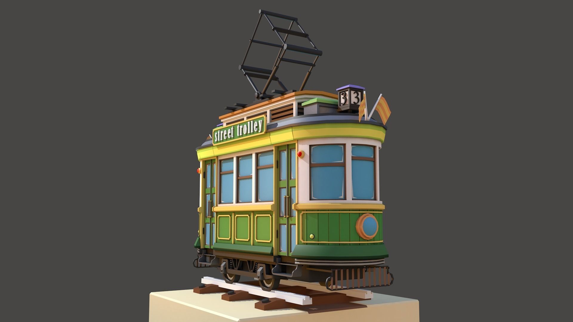 3D model Classic City Tram VR / AR / low-poly | CGTrader