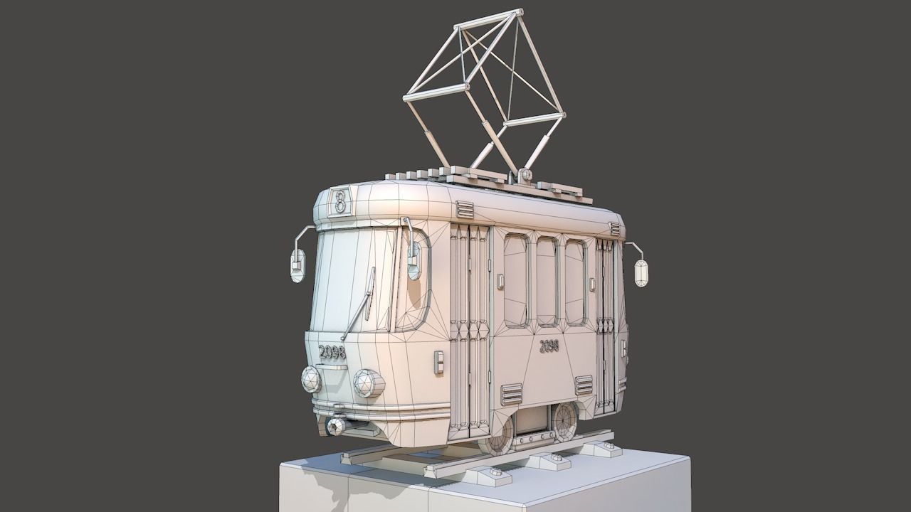 3D model Old City Tram Tatra T3 VR / AR / low-poly | CGTrader