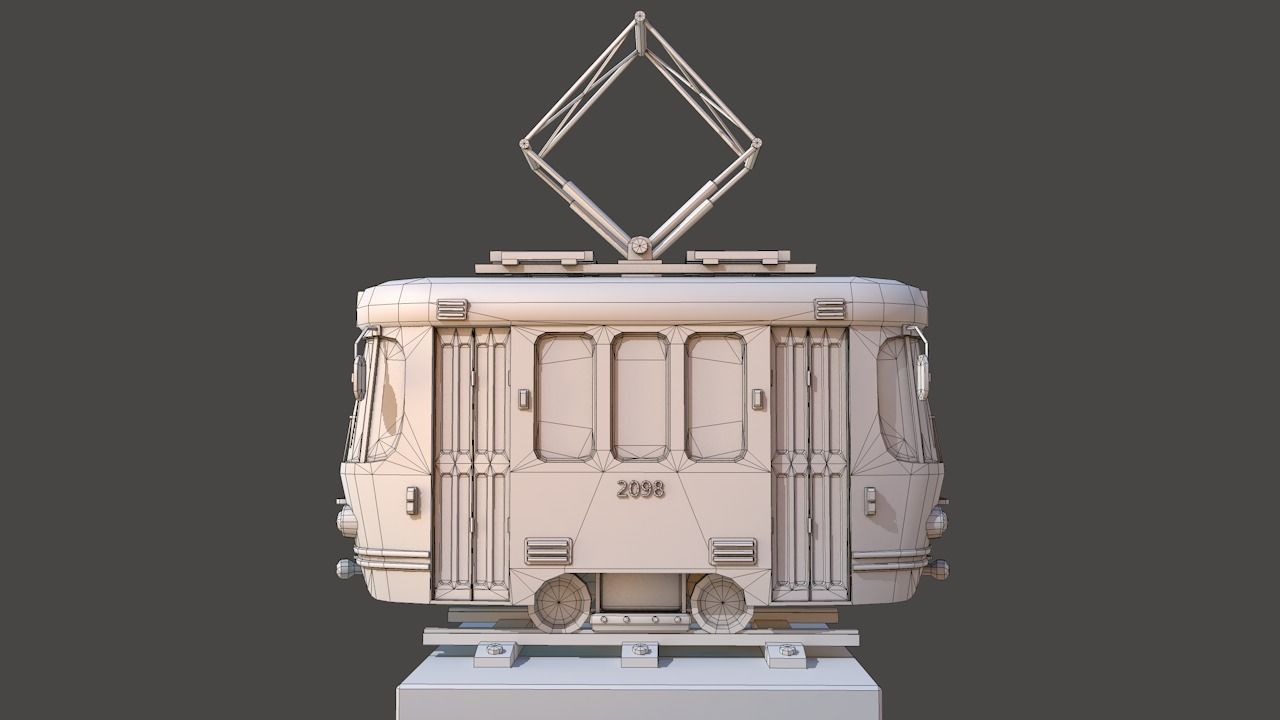 3D model Old City Tram Tatra T3 VR / AR / low-poly | CGTrader