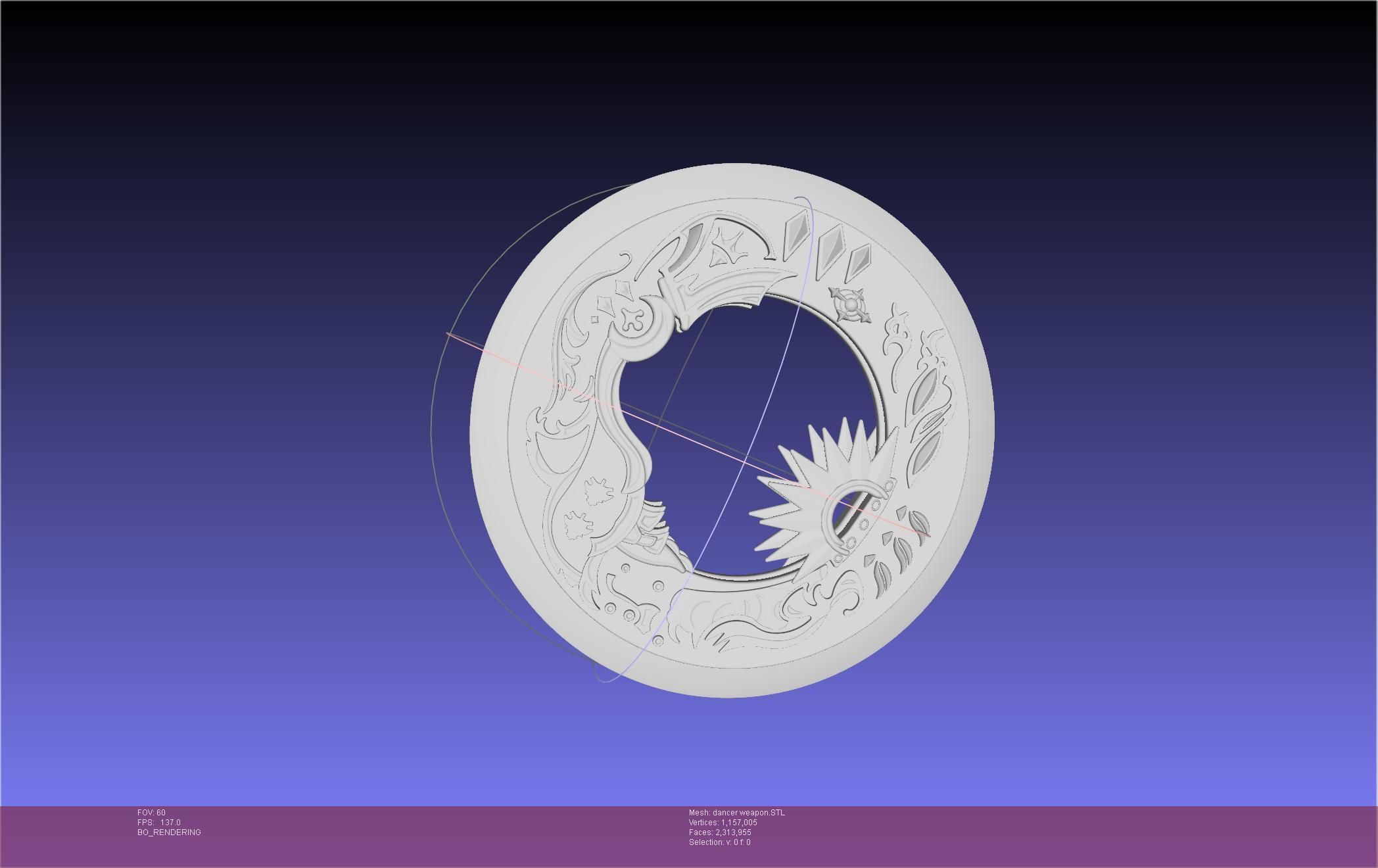 Final Fantasy XIV Dancer Disk Weapon Printable Assembly 3D model 3D ...