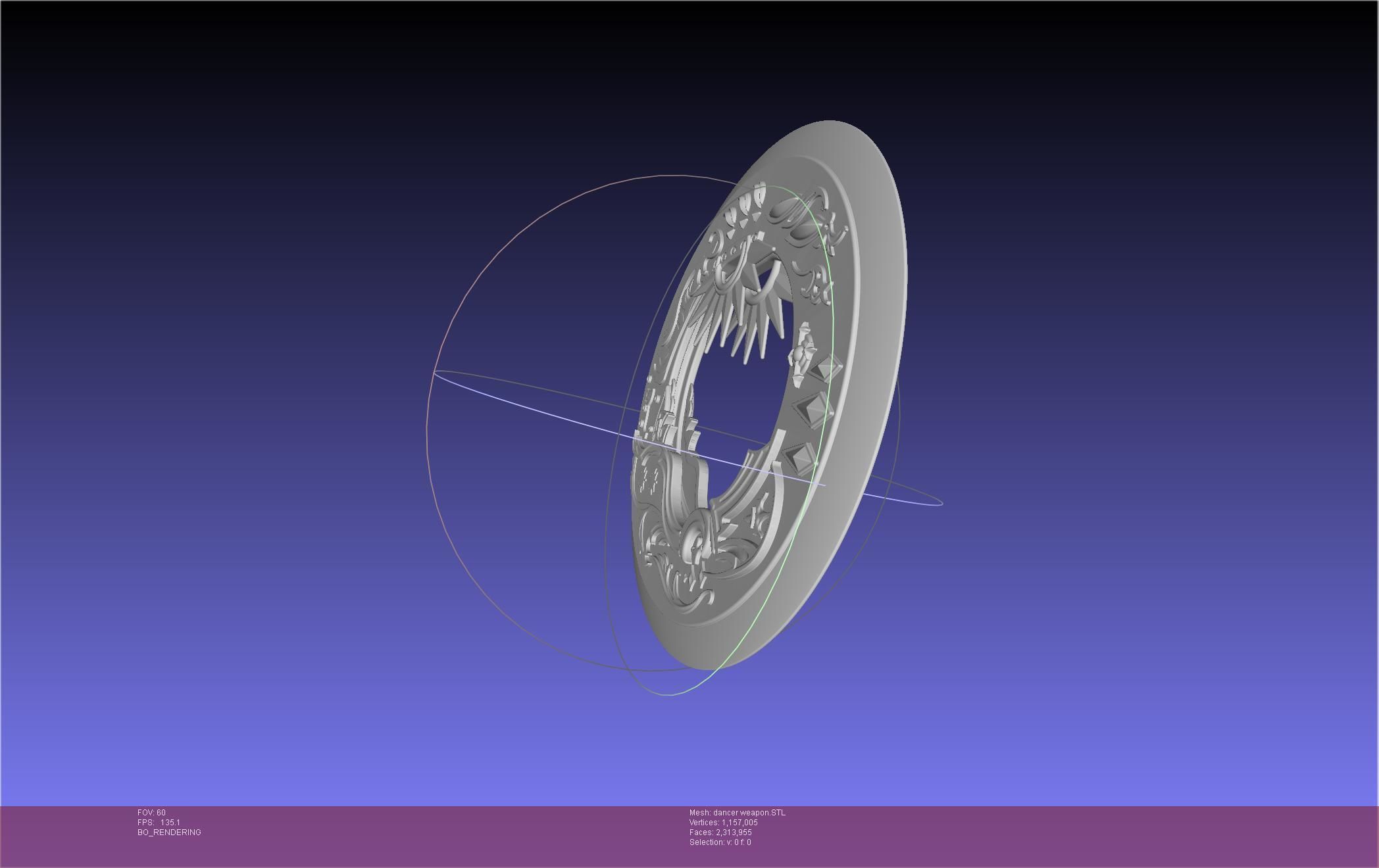 Final Fantasy XIV Dancer Disk Weapon Printable Assembly 3D model 3D ...